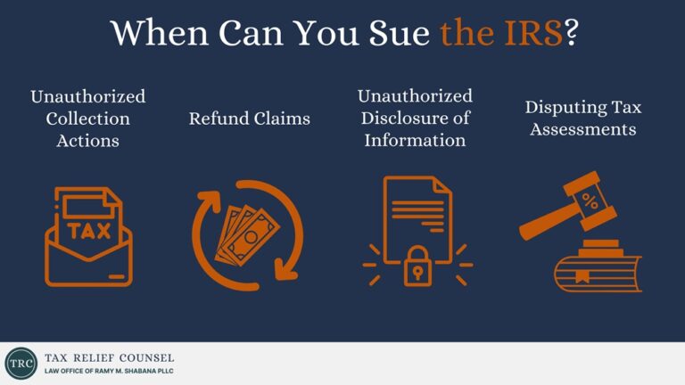 Can I Sue the IRS: How to Sue the IRS in Court | Tax Relief Counsel